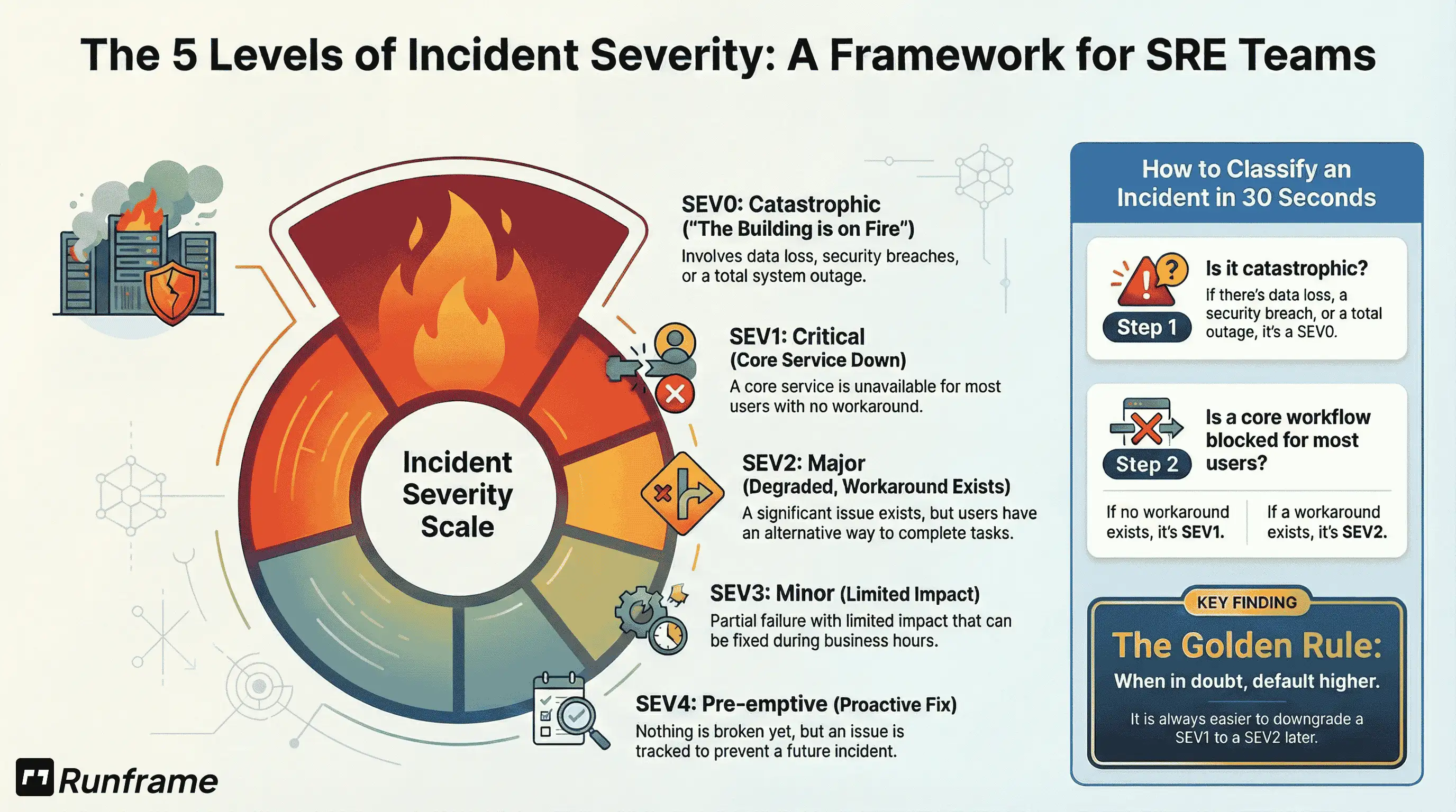 Incident Severity Matrix (SEV0-SEV4): Free Template & Generator | Runframe